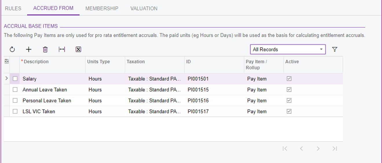 Set up Long Service Leave Accrual with Hours as unit